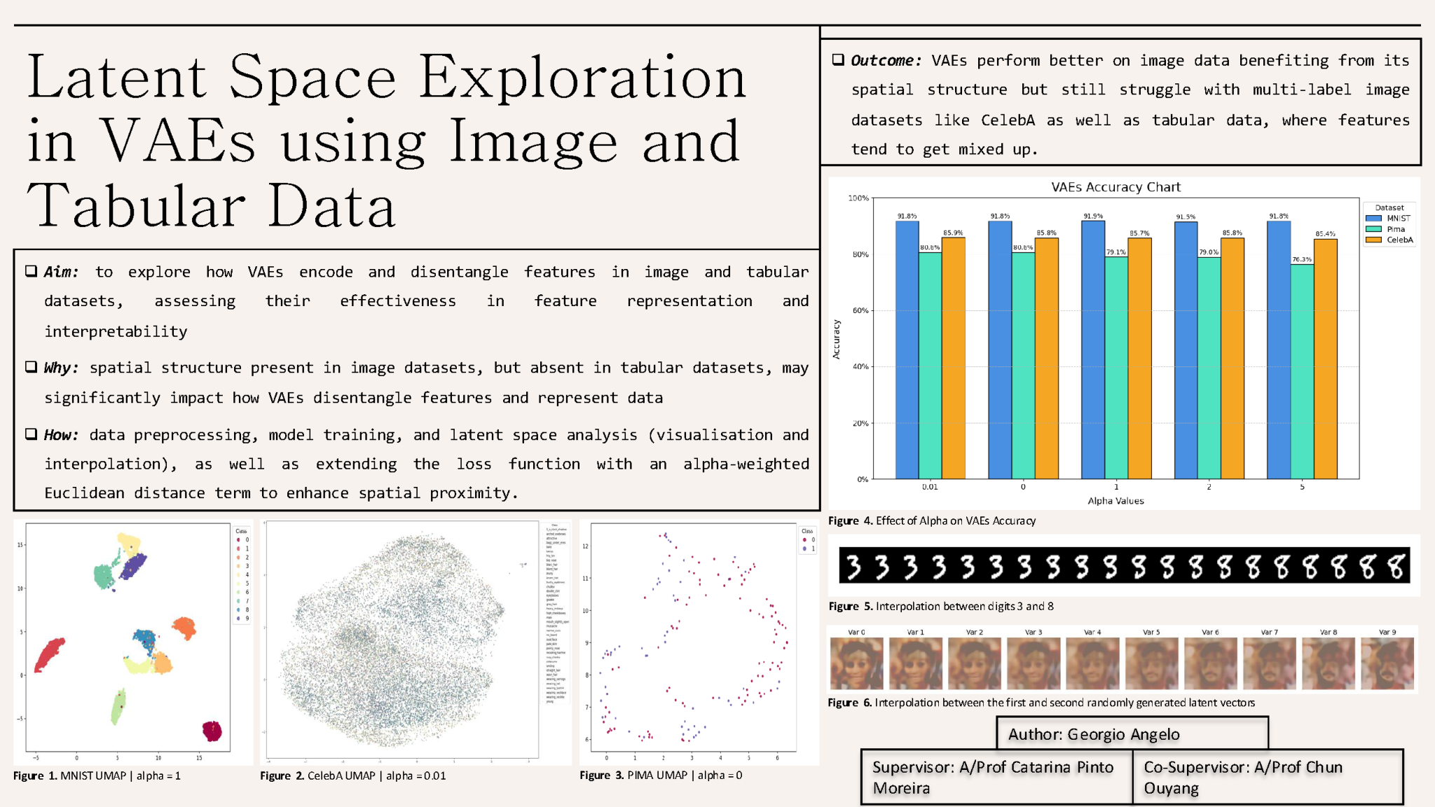 Latent Space Exploration in VAEs using Image and Tabular Data – QUT Faculty of Science Vacation ...